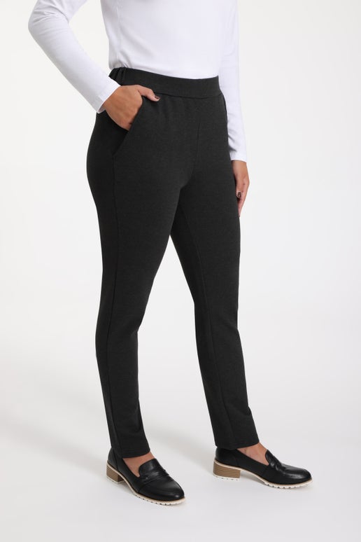 Relaxed Ponti Extra Short Pant in Silver | Caroline Eve
