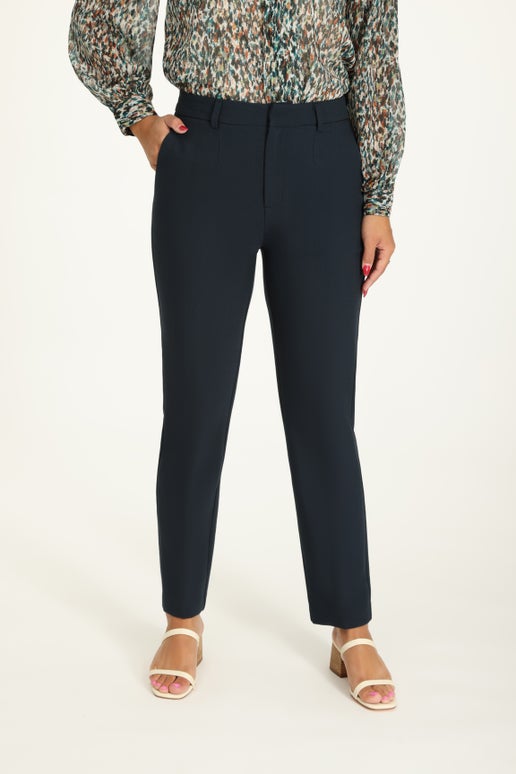 Textured Tailoring Extra Short Pant in Navy | Caroline Eve
