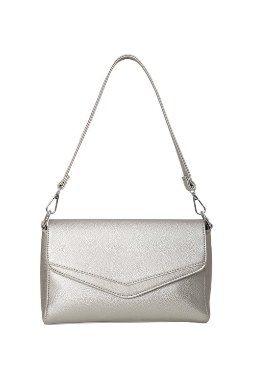 Envelope Flap Handbag in Grey | Caroline Eve