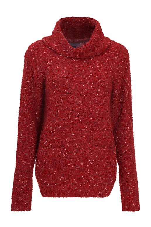 Specialty Knitwear Popcorn Jersey in Red | Caroline Eve
