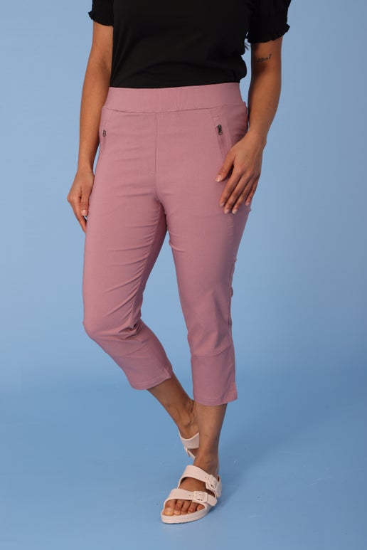 Micro Stretch Mid Calf in Pink | Caroline Eve