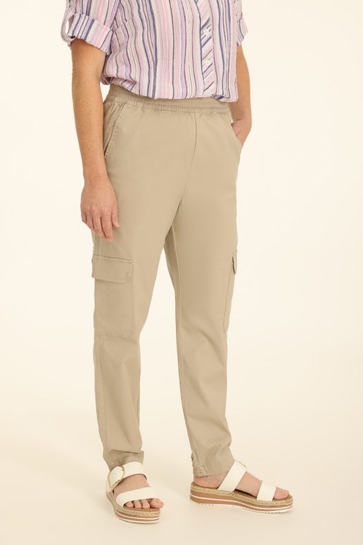 Cargo Look Boat Pant in Natural | Caroline Eve