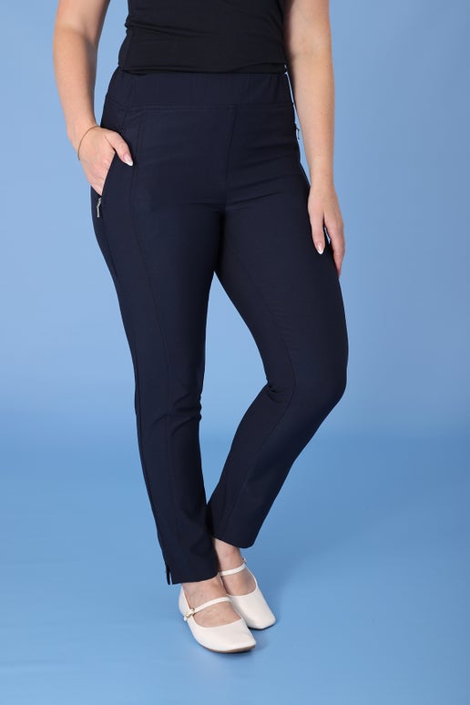 Nylon Stretch Short Pant in Navy | Caroline Eve