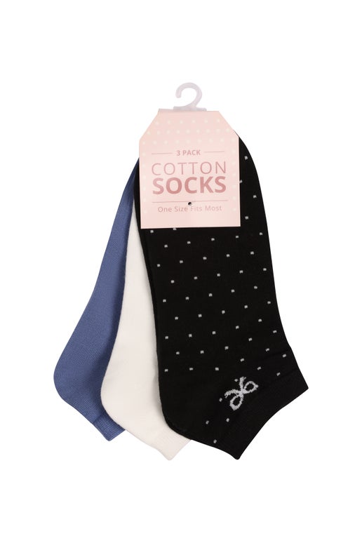 3 Mixed Pack Socks in Multi | Caroline Eve