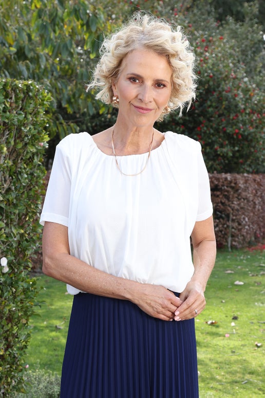 Plain Mesh Top in Off White | Caroline Eve