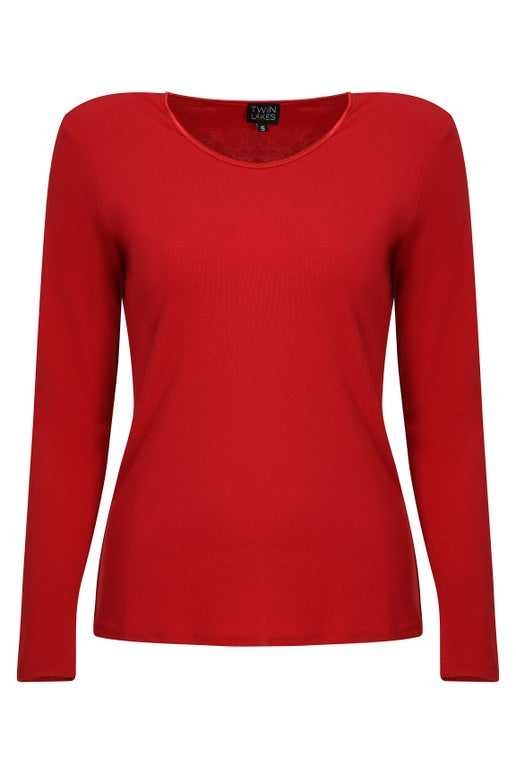 Plain Skivvies Top in Red | Caroline Eve