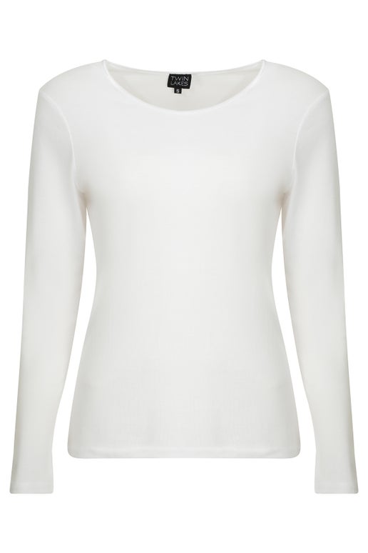 Plain Skivvies Top in White | Caroline Eve
