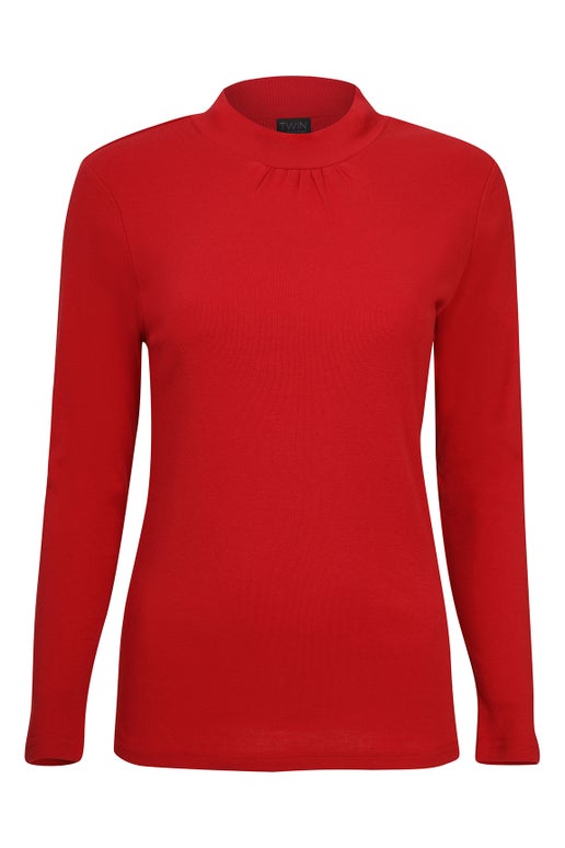 Plain Skivvies Top in Red | Caroline Eve