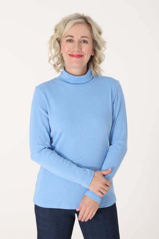 Cotton Rich Skivvies Top in Blue | Caroline Eve