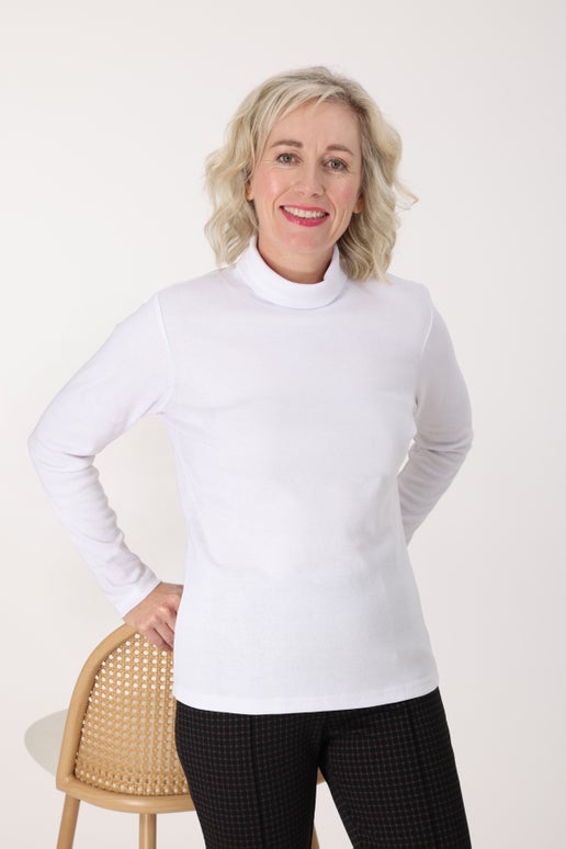 Cotton Rich Skivvies Top in White | Caroline Eve