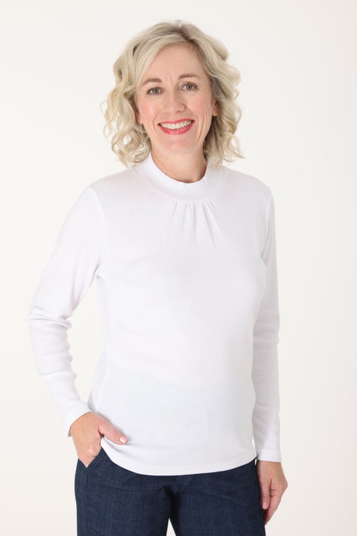 Cotton Rich Skivvies Top in White | Caroline Eve