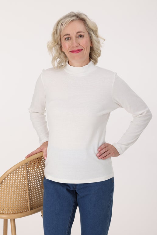 Cotton Rich Skivvies Top in Off White | Caroline Eve