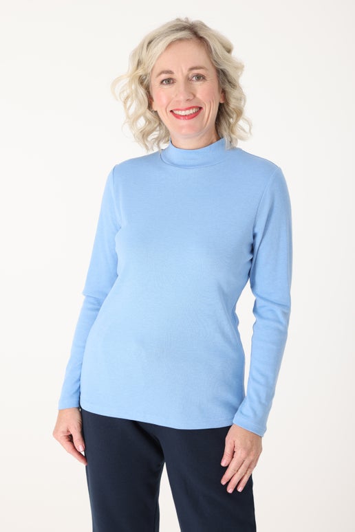 Cotton Rich Skivvies Top in Blue | Caroline Eve